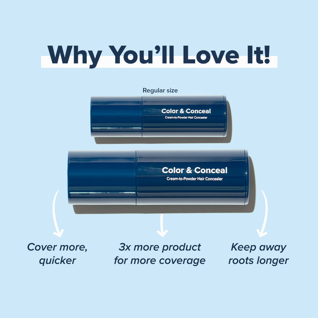 TRUHAIR Color & Conceal Waterproof Hair Concealer for Gray Coverage ...