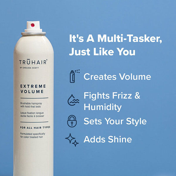 TRUHAIR Extreme Volume Brushable Hairspray for Voluminous Hair